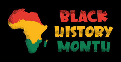 Black history month hand lettering text design in Vector Image