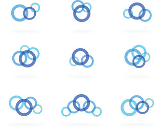 Blue design elements Royalty Free Vector Image