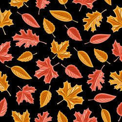 Leaves seamless pattern Royalty Free Vector Image