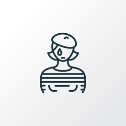 Pantomime icon line symbol premium quality Vector Image