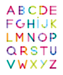 Rainbow color colored colorful alphabet letter Vector Image