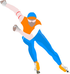 Speed skating poster Royalty Free Vector Image