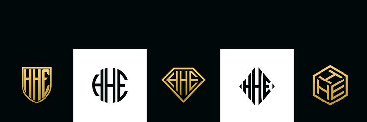 Initial letters ivc logo designs bundle Royalty Free Vector