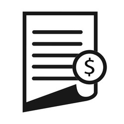 Invoice icon bill paid symbol payment Royalty Free Vector