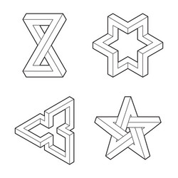 Impossible objects Royalty Free Vector Image - VectorStock