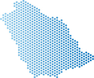 Fired hexagon saudi arabia map Royalty Free Vector Image