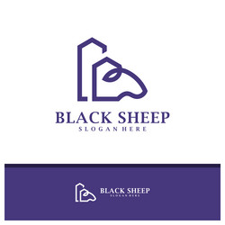 Head sheep logo design creative sheep logo Vector Image