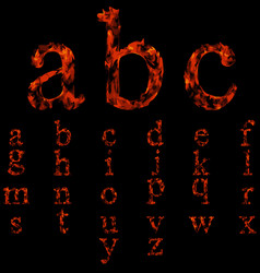 Abc Alphabet Burning Fiery Fire Flame Font Letters Vector Images (over 120)