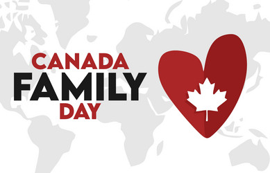 Canada family day february 19 Royalty Free Vector Image