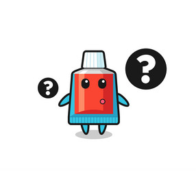 Cartoon of tooth with the question mark Royalty Free Vector