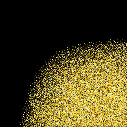 Gold glitter textured corner Royalty Free Vector Image