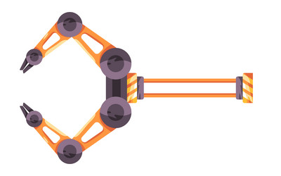 Mechanical articulated robotic hand robot arm Vector Image