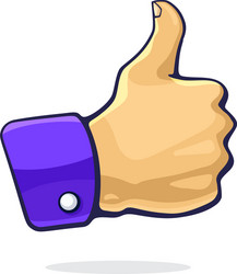 Sticker thumb up symbol like Royalty Free Vector Image