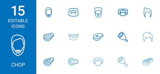 Chop icons Royalty Free Vector Image - VectorStock