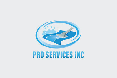Cleaning service company logo and icon Royalty Free Vector