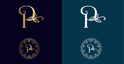 Floral logo sk brand design Royalty Free Vector Image