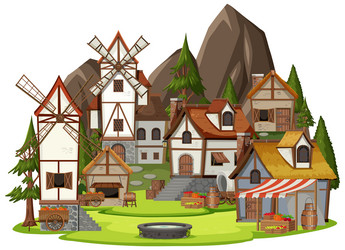 Medieval Village Vector Images (over 2,300)