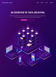 Banner cloud data transfer Royalty Free Vector Image