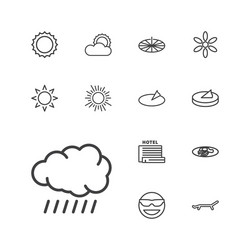 7 sunny icons Royalty Free Vector Image - VectorStock