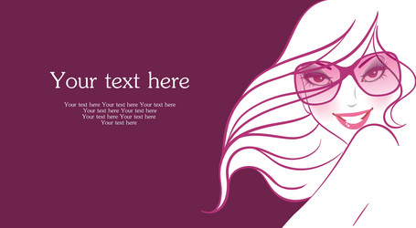 Women face sunglasses Royalty Free Vector Image