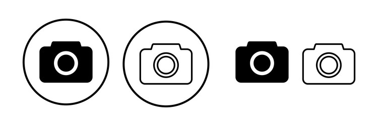 Camera icon in trendy flat style isolated Vector Image