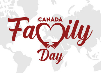 Canada family day february 19 Royalty Free Vector Image
