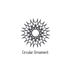 Geometric circular linear emblem Royalty Free Vector Image