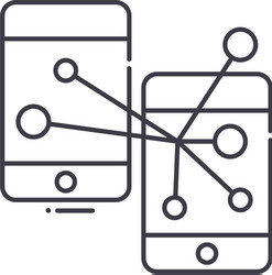 Market share icon linear isolated Royalty Free Vector Image