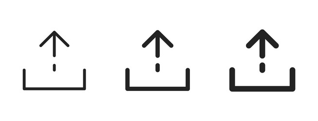 Upload icon uploading symbol arrow up icon Vector Image