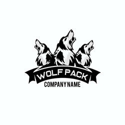 Wolf pack logo Royalty Free Vector Image - VectorStock