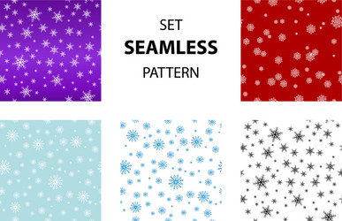 Falling snow circle frame seamless pattern Vector Image