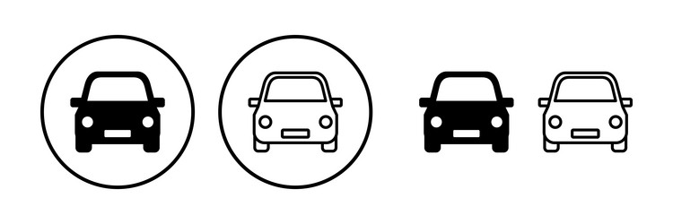 Car icon car sign sedan Royalty Free Vector Image