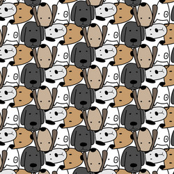 Cute animal pattern background Royalty Free Vector Image