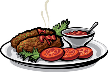 Cutlets Royalty Free Vector Image - VectorStock