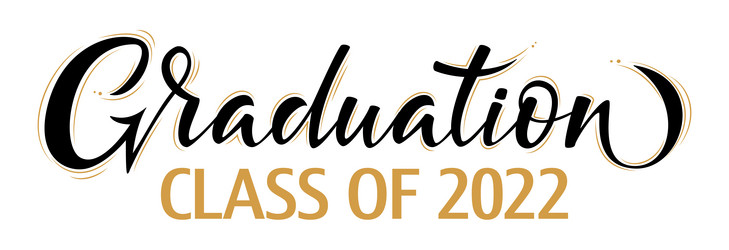 Congrats class of 2022 greeting sign Royalty Free Vector