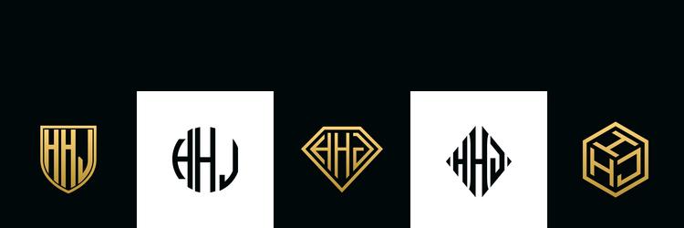 Initial letters dbc logo designs bundle Royalty Free Vector