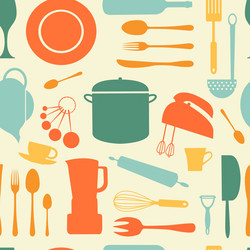 Kitchen pattern Royalty Free Vector Image - VectorStock