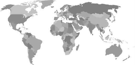 World Map - Transparent Background Royalty Free Vector Image