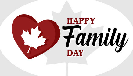 Canada family day february 19 Royalty Free Vector Image