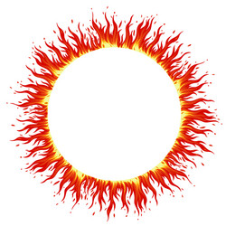 Ring fire flame burning different shapes frames Vector Image
