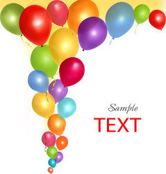 Color balloon background flying colorful balloons Vector Image