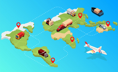 Element global logistics network Royalty Free Vector Image