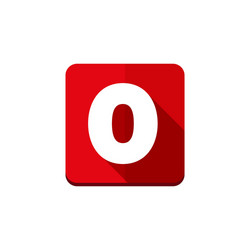 Zero number 3d modern icon Royalty Free Vector Image