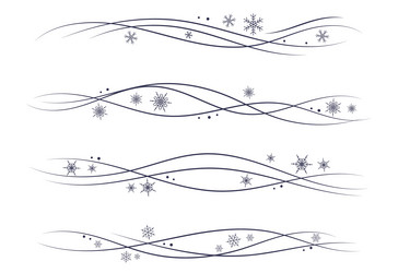 Snow wind doodle flakes swirl Royalty Free Vector Image