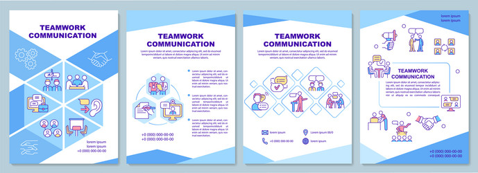 Business communication brochure template Vector Image