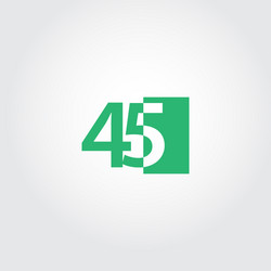 45 year anniversary template design Royalty Free Vector