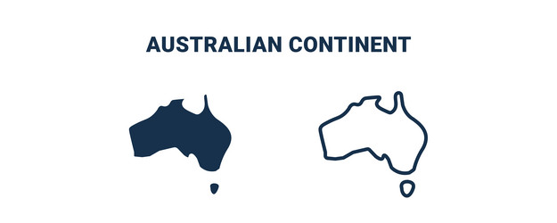 Australian flag icon outline and filled Royalty Free Vector