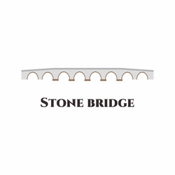 Bridge silhouette abstract footbridge Royalty Free Vector