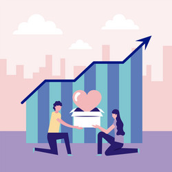 Volunteers help work Royalty Free Vector Image