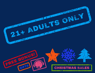 21 only rubber stamp Royalty Free Vector Image